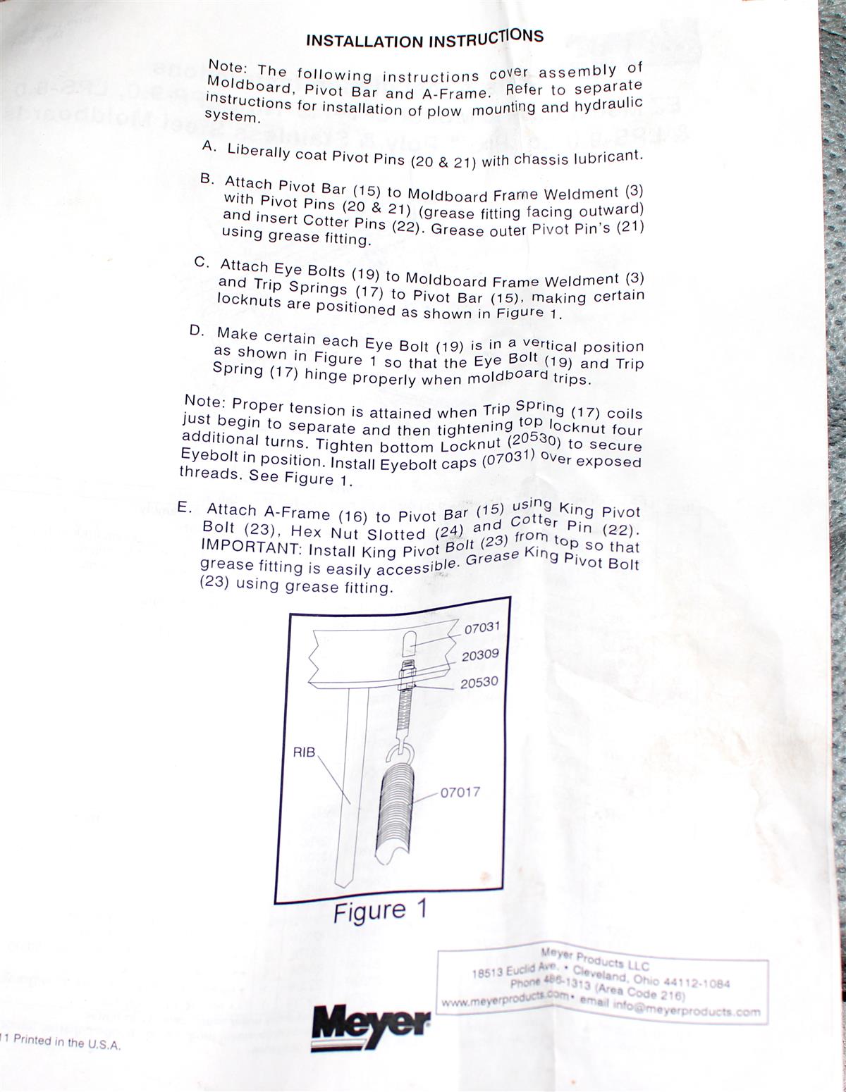 Lot Pro Pivot A Frame Classic Mount Kit Meyer Snow Plow